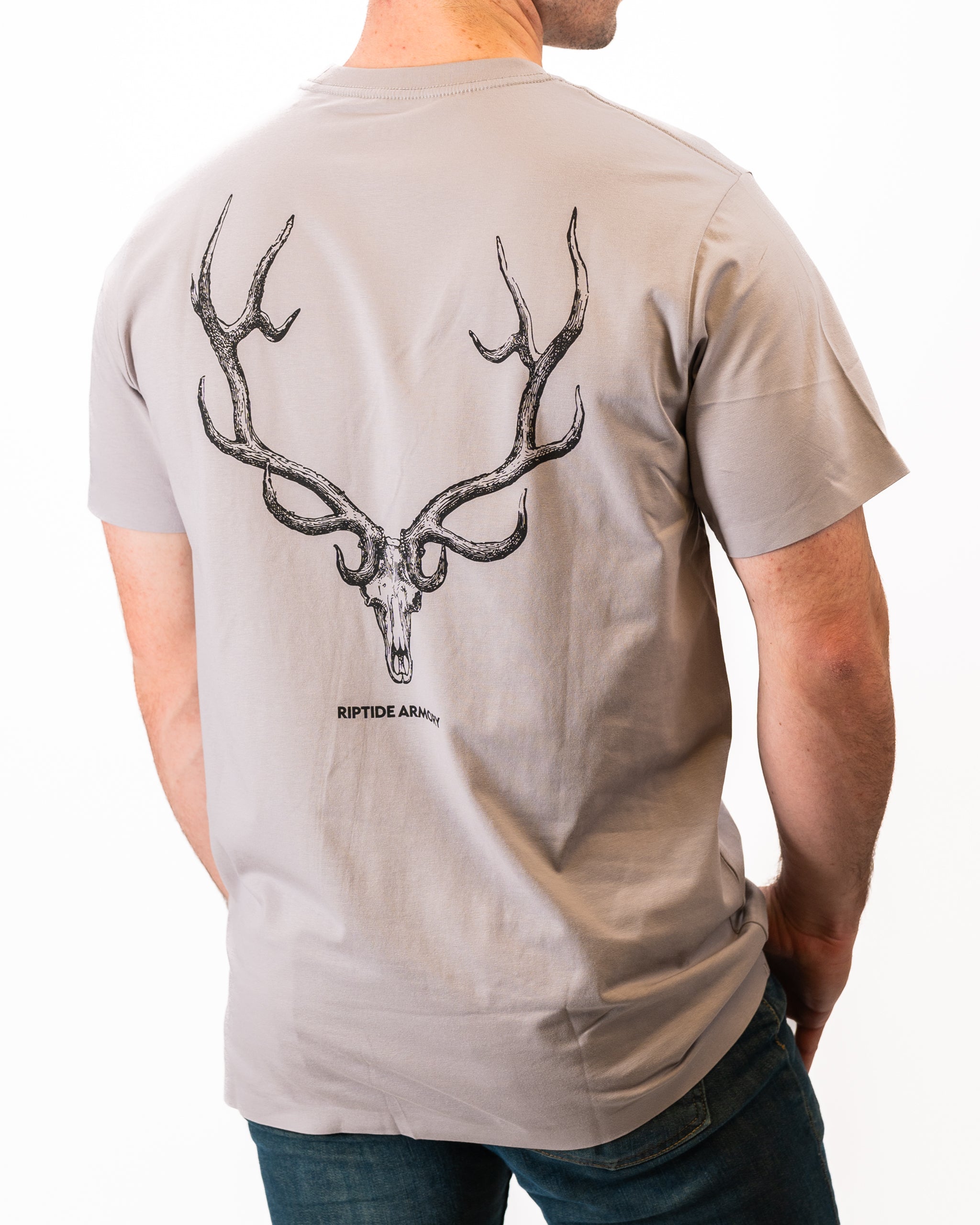 Grey Antlers Tee – Riptide Armory